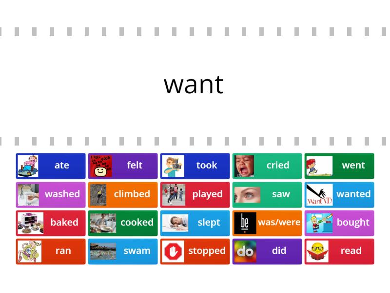 P3 Past tense activity 1 jam - Find the match