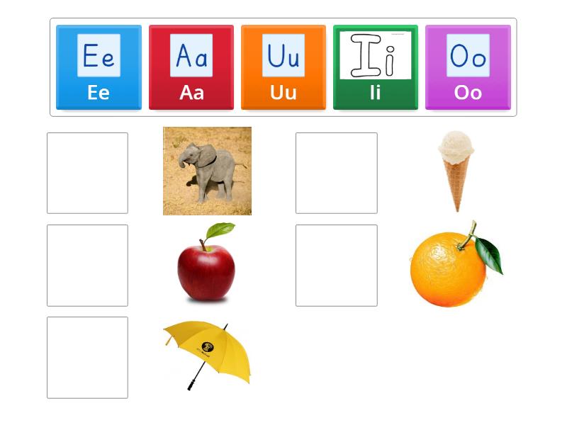 Vowel Sounds Matching - Match up