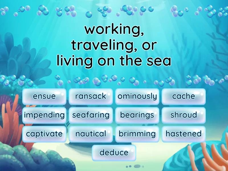 Treasure Island Vocabulary - Find the match