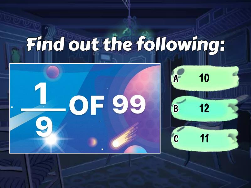 Fractions Definitions & Using Unit fraction as an operator - Quiz