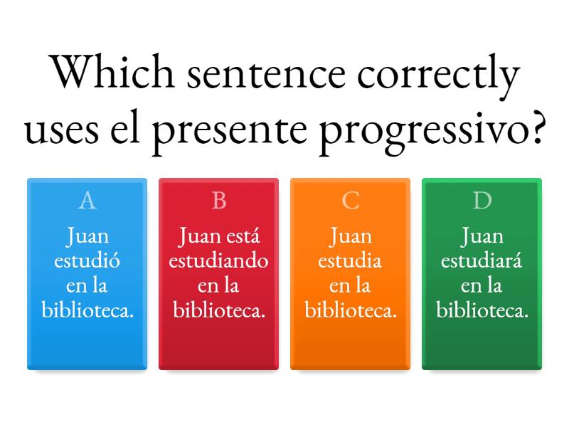 Los verbos reflexivos y el presente progresivo - Quiz