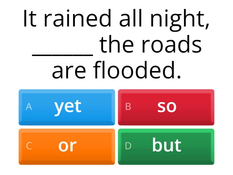 Coordinating Conjunctions - Quiz