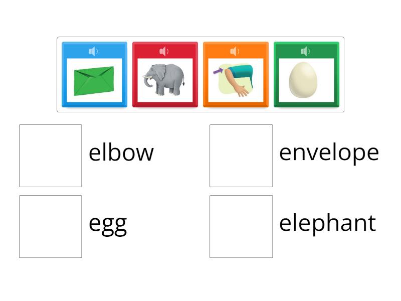 Oxford Phonics Letter Ee - Match up