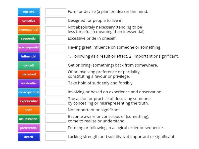 ie as in shield, ei as in ceiling, -tial (Suffix) - Match up