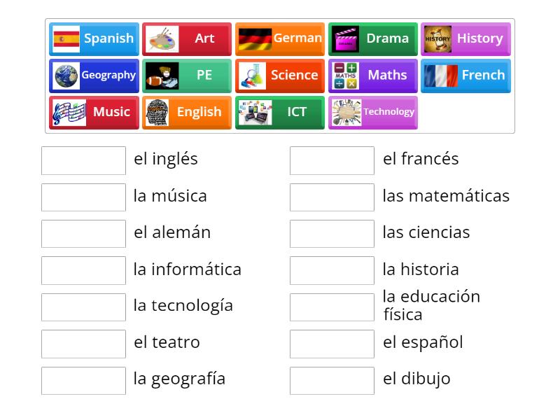 Las asignaturas - Match up