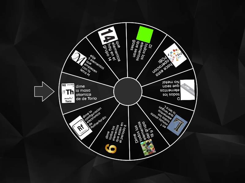 Ruleta de elementos - Spin the wheel