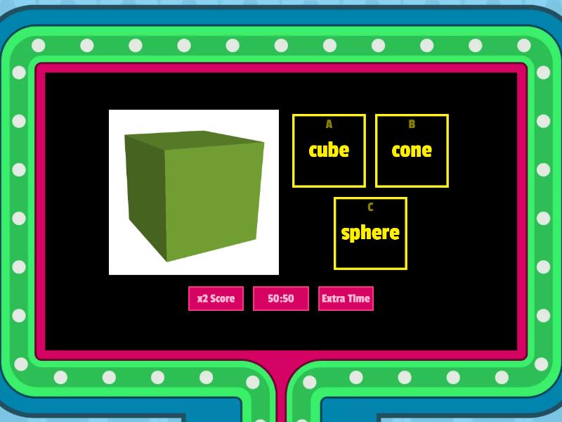 Identify 3D Shapes - Gameshow quiz