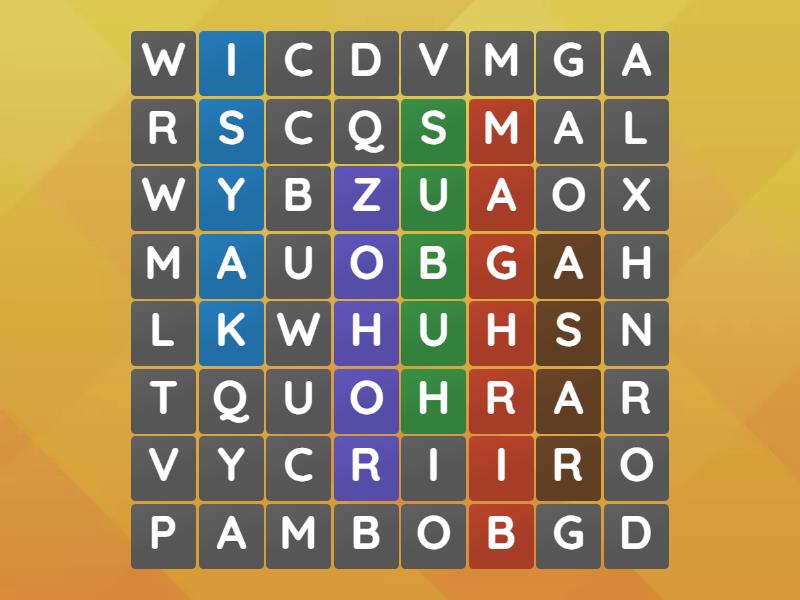 KUIZ SOLAT LIMA WAKTU - Wordsearch
