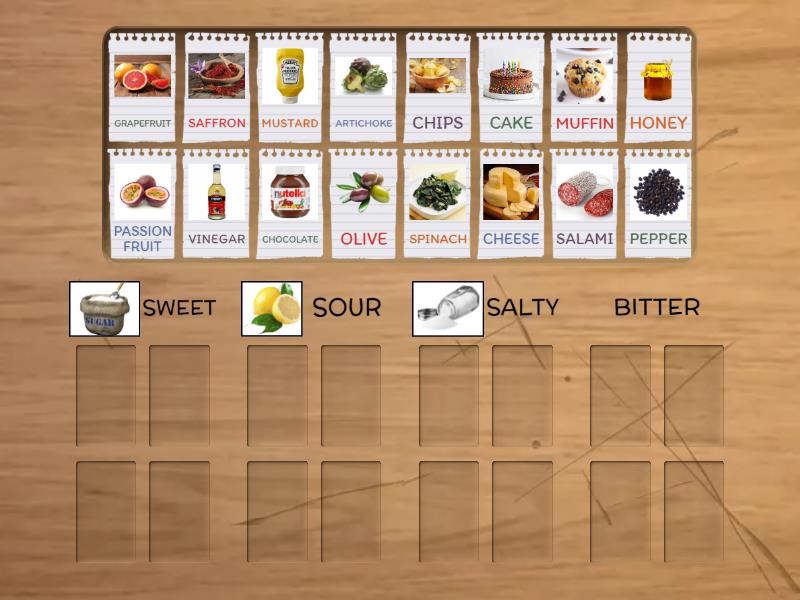 1AB - 5 SENSES - TASTE - Group sort