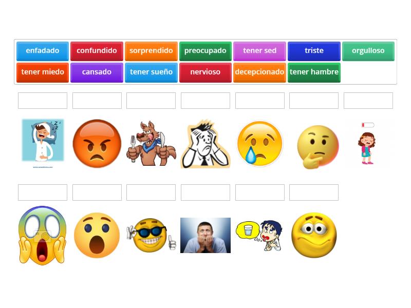 emociones, estados de animo - Match up