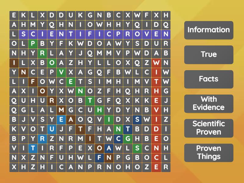 What are fatcs - Wordsearch