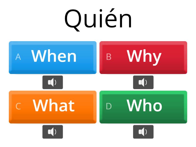 Pronombres interrogativos - Quiz