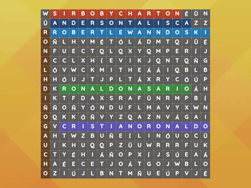 jugadores de mundiales - Wordsearch