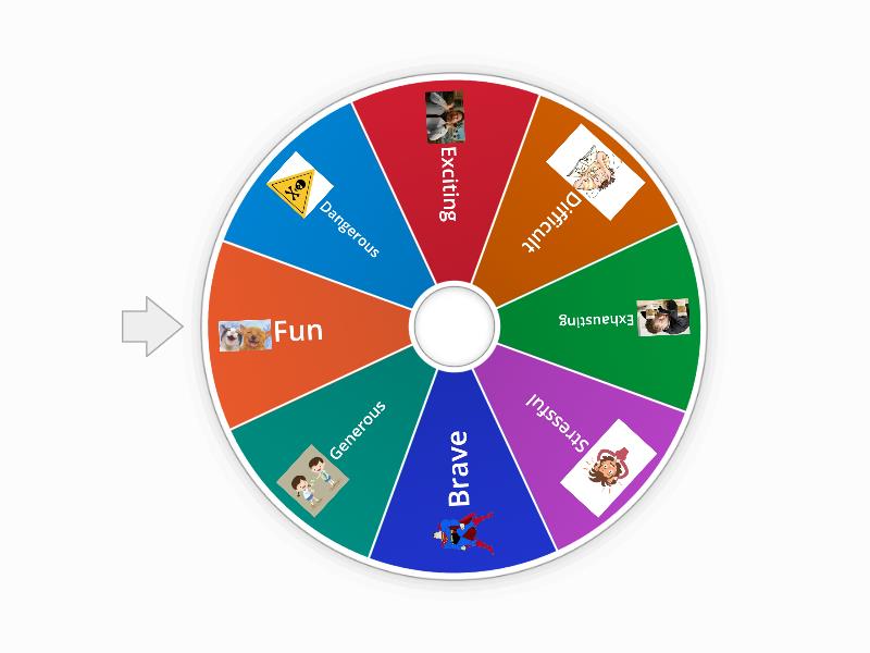 Adjectives - Spin the wheel