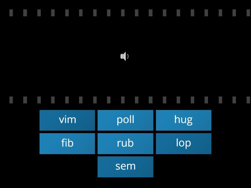 Wordwall CVC Identifying Mix CVC Words #8 - Find the match