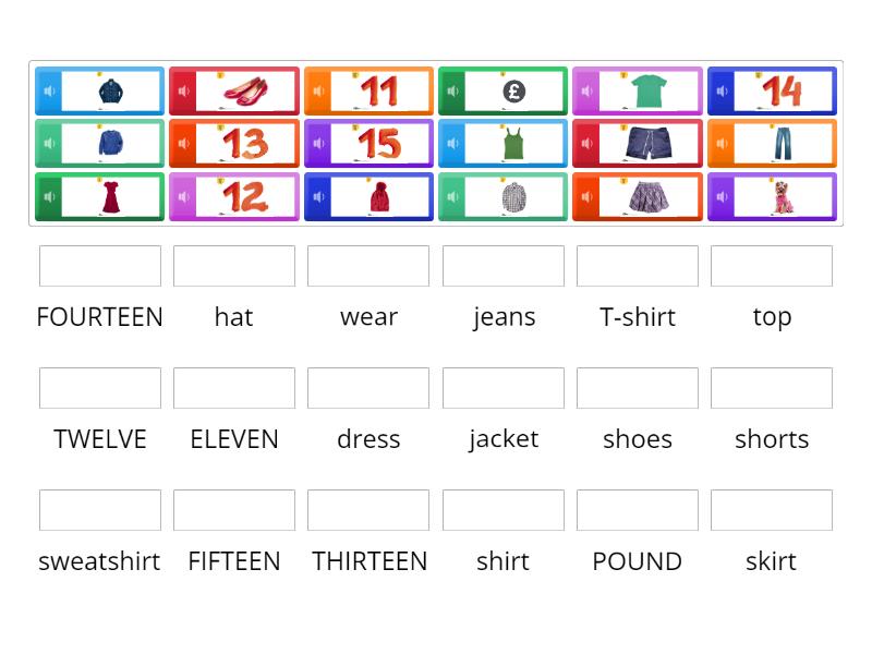 Explorer 2 Unit 5 Clothes - Match up