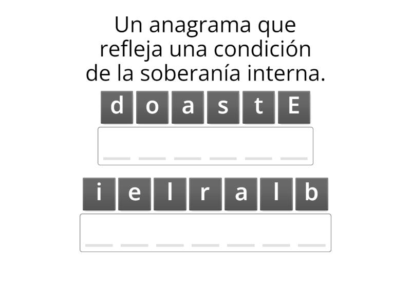 Angrama Soberanía del estado - Anagram