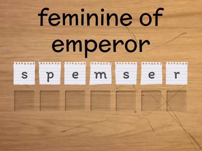 Gender Nouns - Anagram