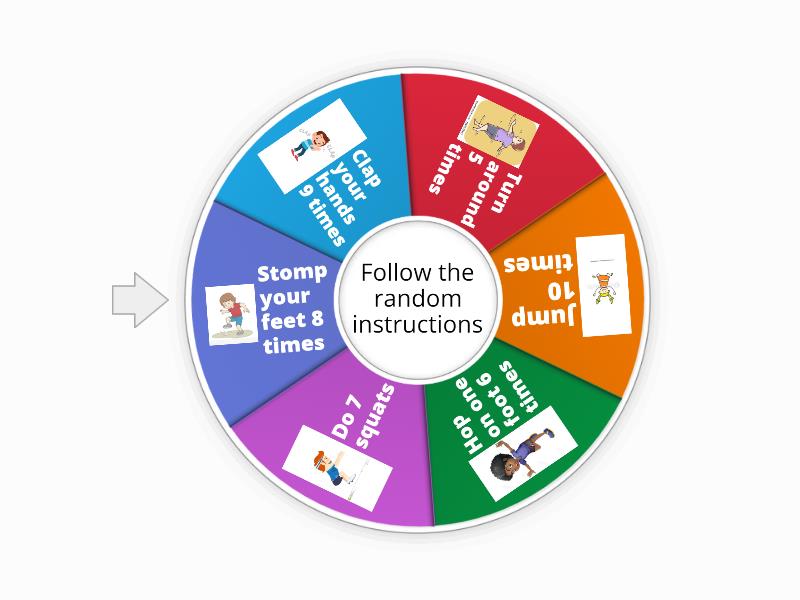 Commands and numbers 5-10 - Spin the wheel Commands and numbers 5-10 - Spin the wheel