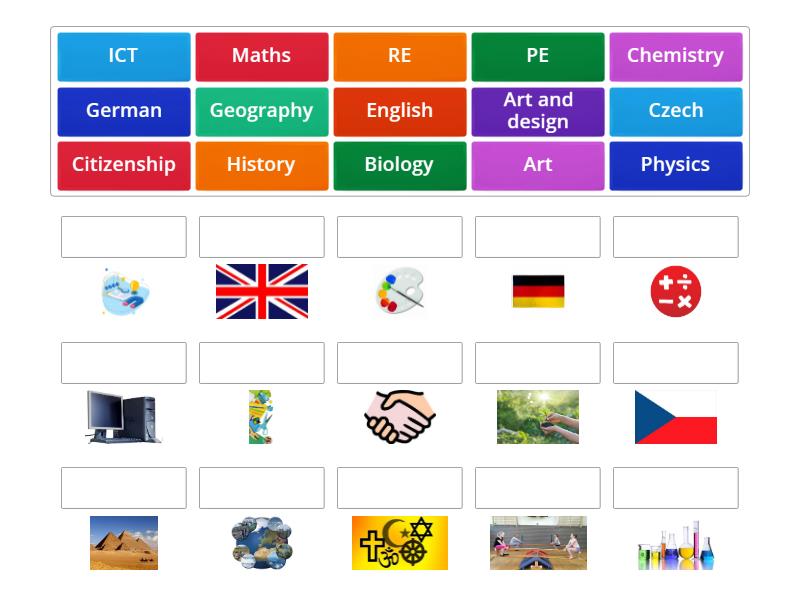 School subjects - Match up