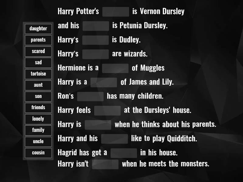 Harry Potter Oxford Discover - Complete the sentence