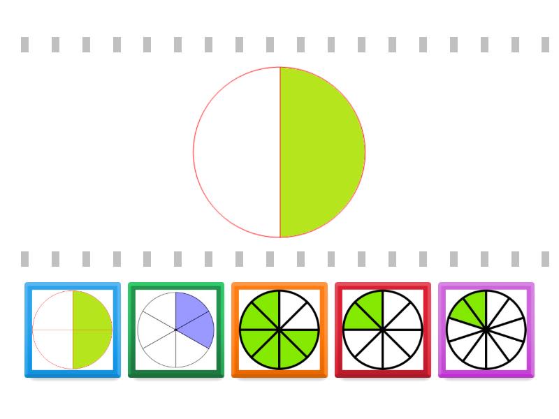 Equivalent Fractions as shapes - Find the match
