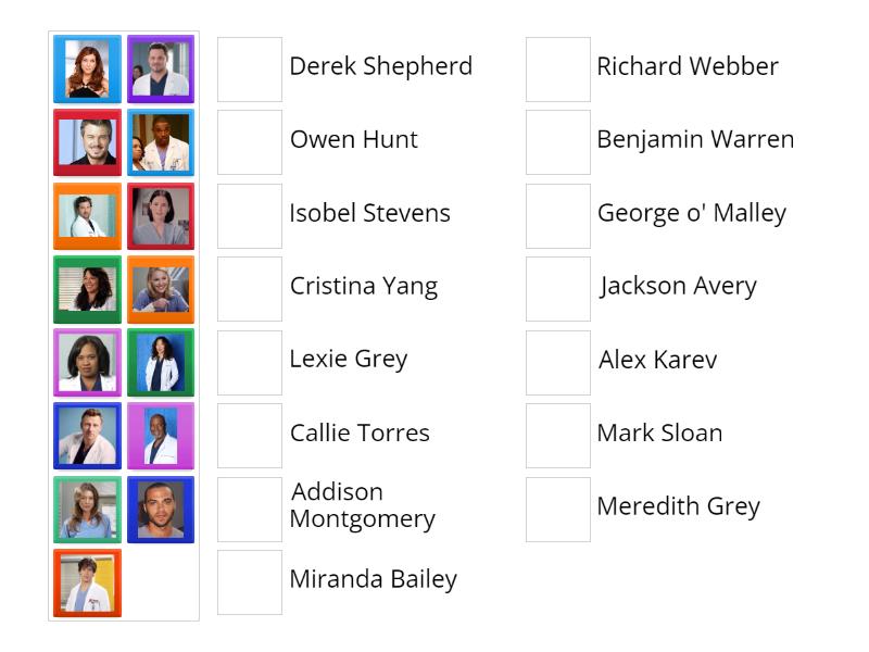 Grace Anatomy's - Match up