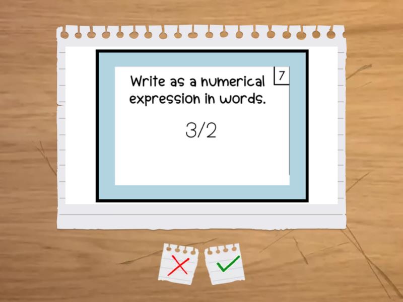 numerical expressions - Flash cards