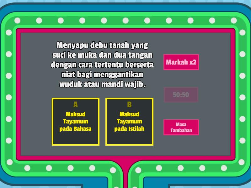 TAYAMUM DENGAN DEBU SUCI - Gameshow quiz