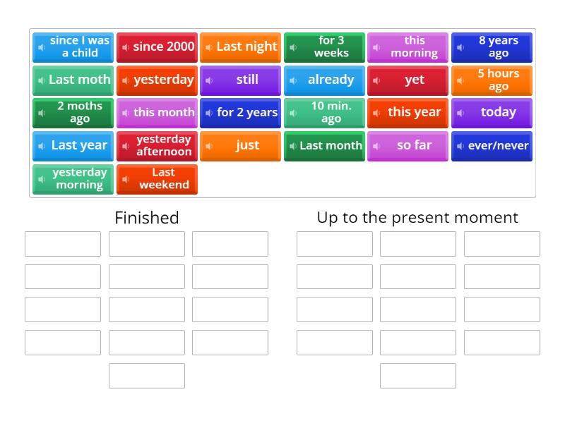 Time expressions - Group sort