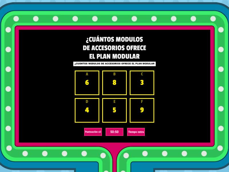 PLAN MODULAR - Gameshow quiz