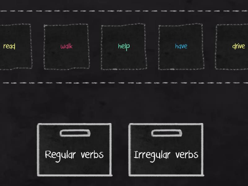 Regular and irregular verbs - Speed sorting