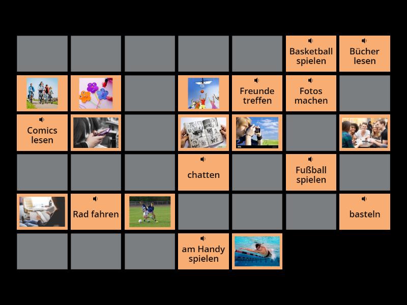 Hobbys und Interessen - Matching pairs