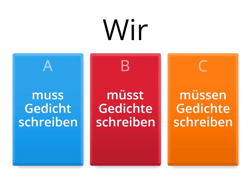 Verb "müssen" - Quiz