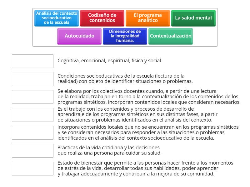 Evaluación de la Séptima sesión de CTE - Match up