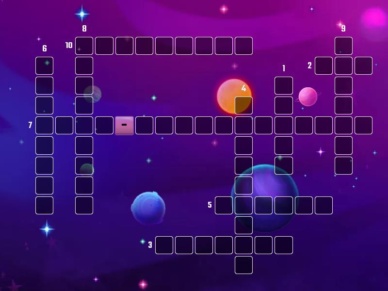 English - Vocabulary game - Crossword