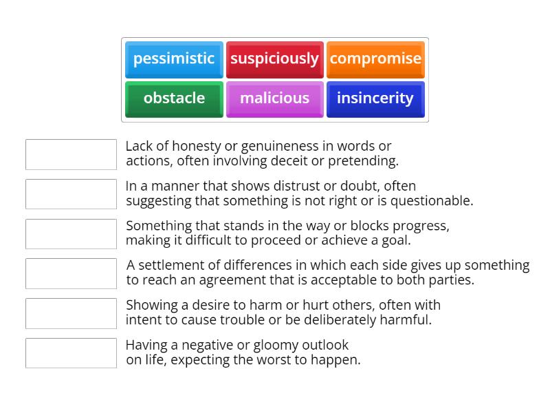 Phantom Tollbooth ACT 2 - Vocabulary - Match up