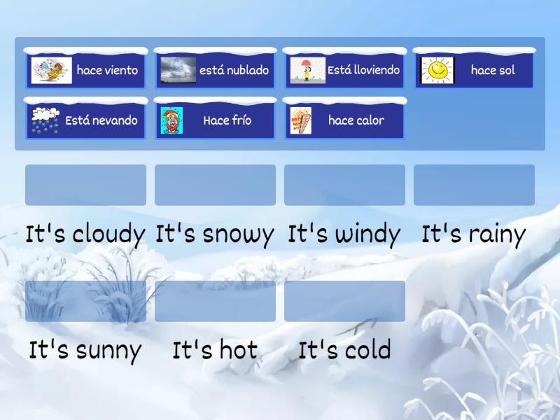 VOCABULARIO: EL TIEMPO - Match up