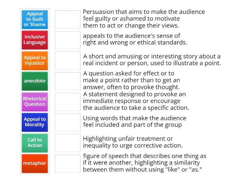 Persuasive devices activity - Match up