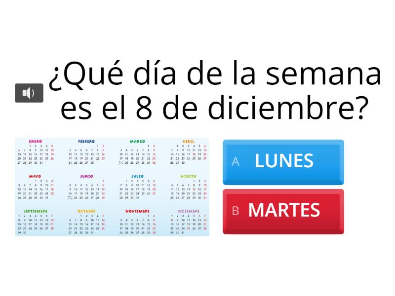 Calendario anual - Quiz