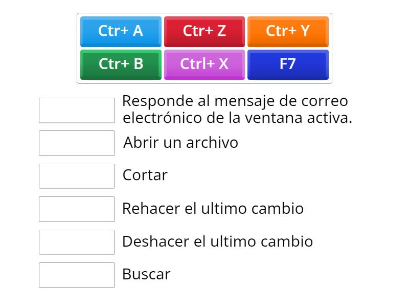 combinacion de teclas(teclado) - Associação