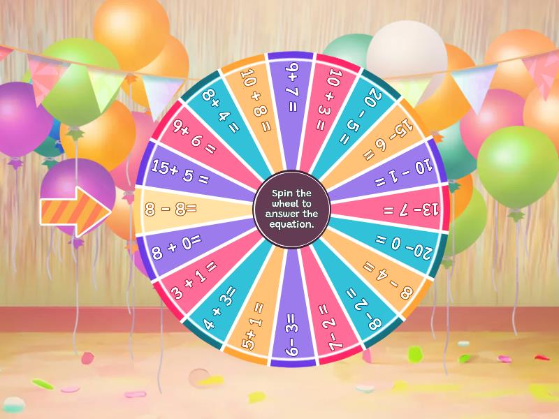 Addition and Subtraction - Spin the wheel