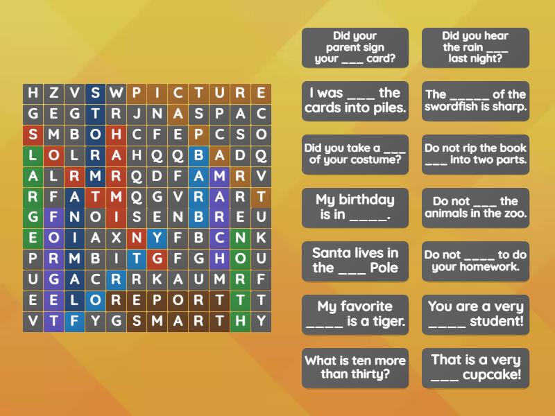 Unit 12 Letterland - Sopa de letras