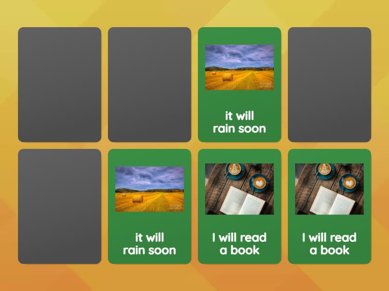 future simple - Matching pairs