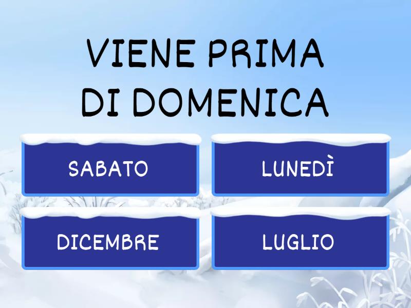 GIORNI MESI STAGIONI - Quiz