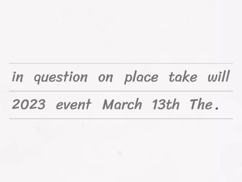 Charity event memo - Unjumble