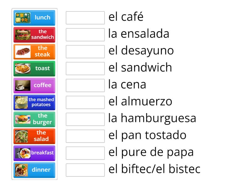 El restaurante - Match up