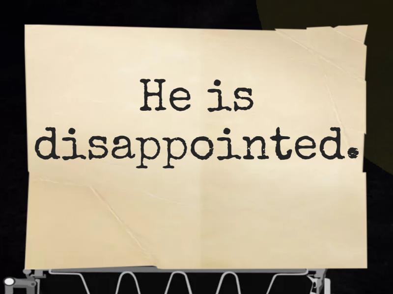 I am disappointed - Flash cards