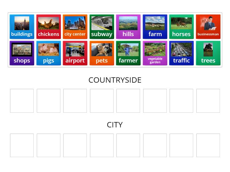 COUNTRYSIDE X CITY - Group sort