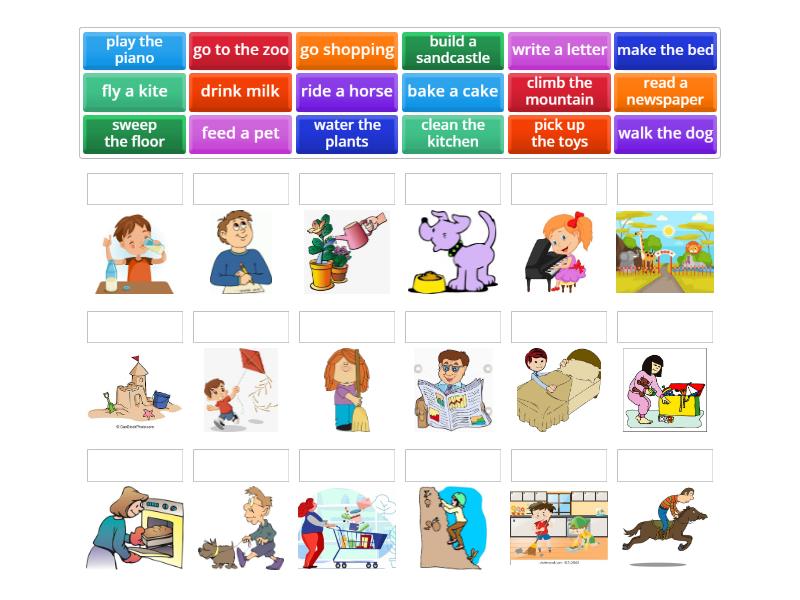 Present Simple/Actions - Match up